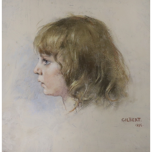 Rene Joseph Gilbert (French, 1857-1914), pastel and oil on board, Head ...