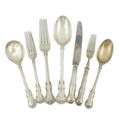 A part canteen of Elizabeth II silver Princess pattern cutlery, by ...