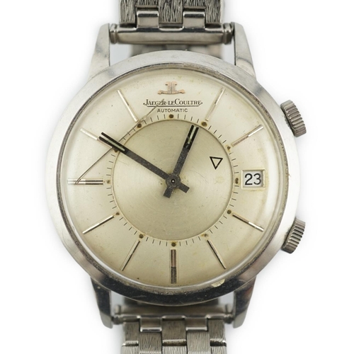 A gentleman's stainless steel Jager LeCoultre Memovox automatic alarm ...