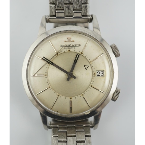 A gentleman's stainless steel Jager LeCoultre Memovox automatic alarm ...