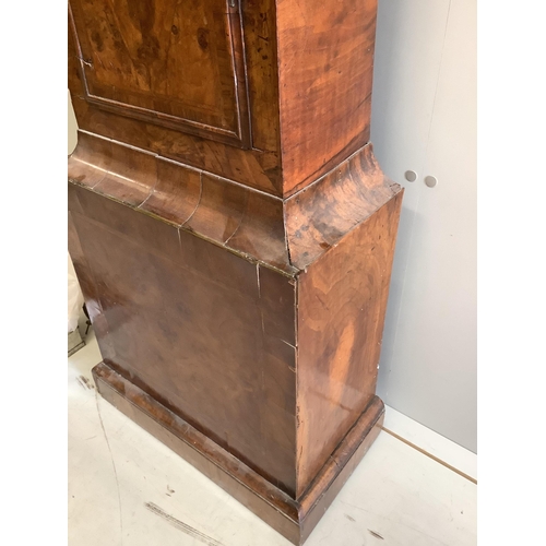 A George II walnut and feather banded longcase clock, Christopher ...