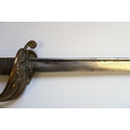 An early 19th century Royal Navy officer's sword with engraved blade ...