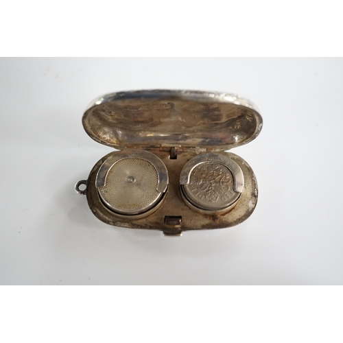 A late Victorian engraved silver sovereign/half sovereign case, William ...