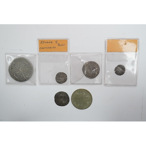 British hammered and milled silver coins, Medieval to Stuart period ...