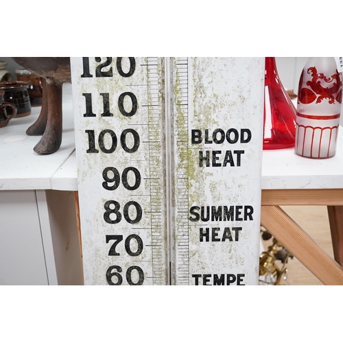 A large Stephen's Inks enamel advertising thermometer temperature ...