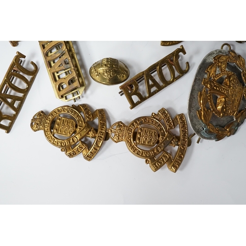 A collection of military interest cap badges. Condition - fair