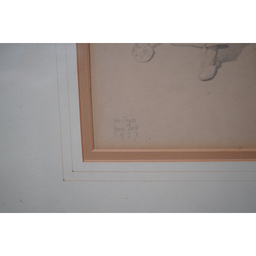 Edward Irvine Halliday (1902-1984), pencil sketch, Study of an Eastern ...