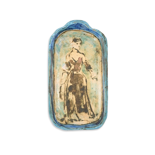 Quentin Bell (1910-1996), a Fulham pottery oblong portrait dish, 1980s ...