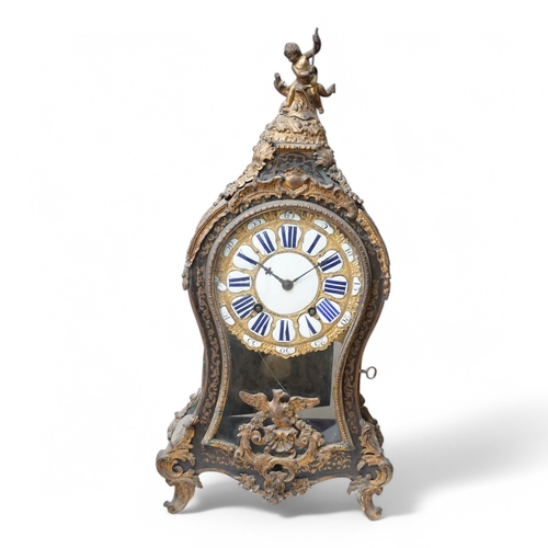 A large Louis XIV/XV Boulle work bracket clock, early 18th century, by ...