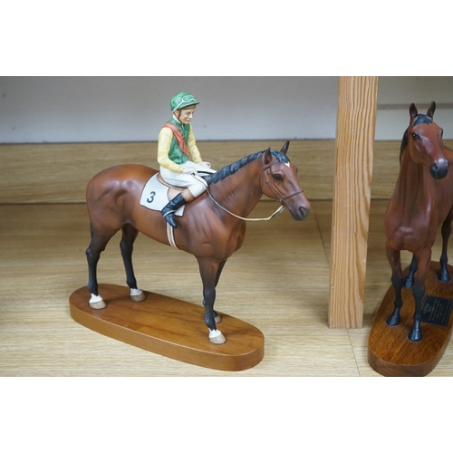 Three Beswick horses to include Lester Piggott on Nijinsky, Red Rum and ...
