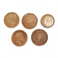 British coins, George III to Edward VII, four crowns, 1819, 1820, two ...