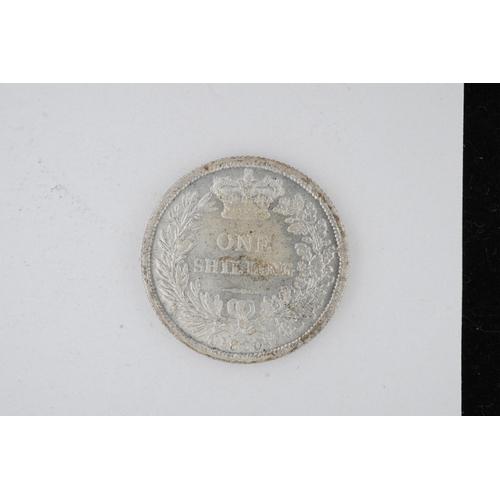 British coins, Victoria, silver one shilling, 1850, cleaned otherwise VF