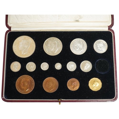 British coins, George VI, specimen coronation coin set, 1937 ...