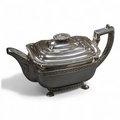 A George III silver oblong teapot by Daniel Pontifex, London, 1809 ...