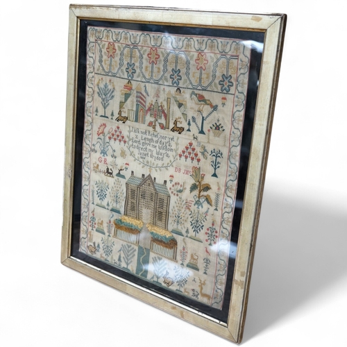 A George lll needlework sampler dated 1806, by Janet Brydon. Worked on ...
