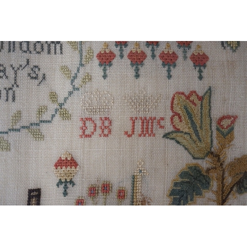 A George lll needlework sampler dated 1806, by Janet Brydon. Worked on ...