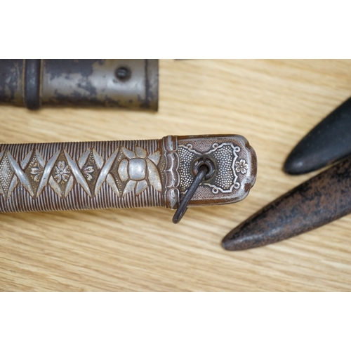 A Japanese World War II NCO s sword katana, regulation blade with ...