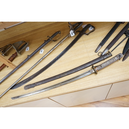 A Japanese World War II NCO s sword katana, regulation blade with ...