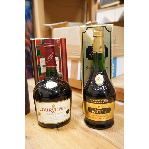 A bottle of Glenmorangie Scotch whisky and five other cased spirits