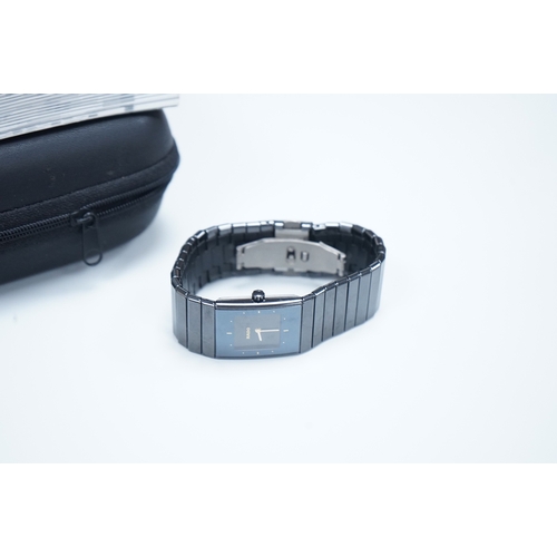 A modern Swiss titanium and ceramic Rado Diastar quartz wrist watch ...
