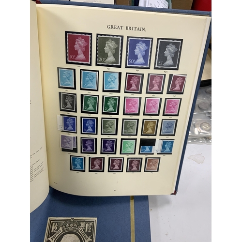Three Windsor loose leaf stamp albums for the stamps of Great Britain ...