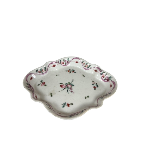 18th century collection of New Hall type teaware - oval shaped dish 19 ...
