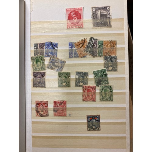 Stamps: box of Commonwealth packets, loose, covers, circuit books and ...