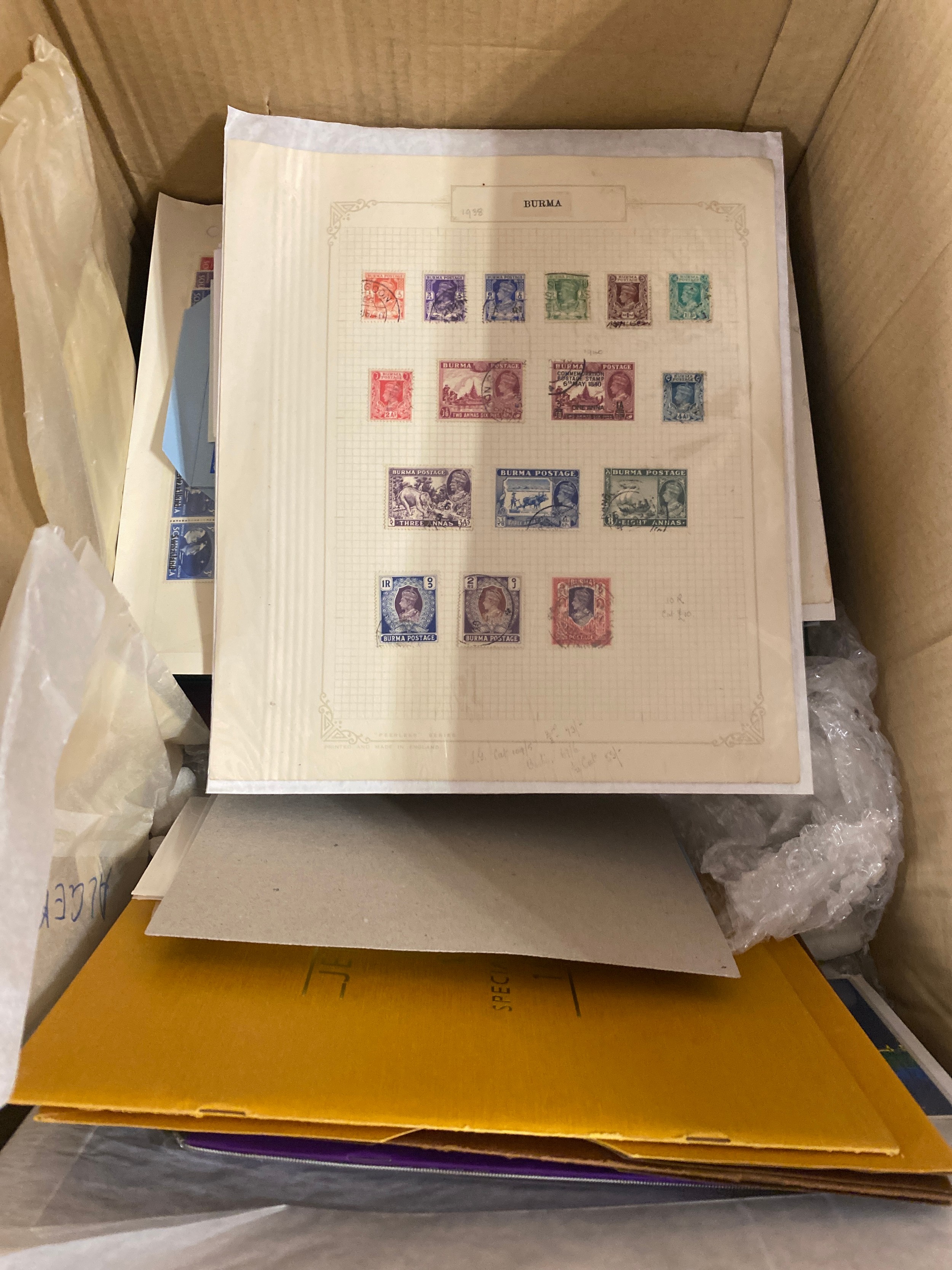 Stamps: three albums of Royal Mail presentation packs, together with a ...