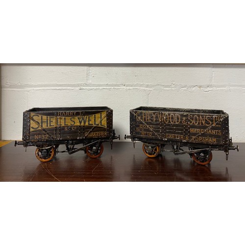 Two model railway wagons