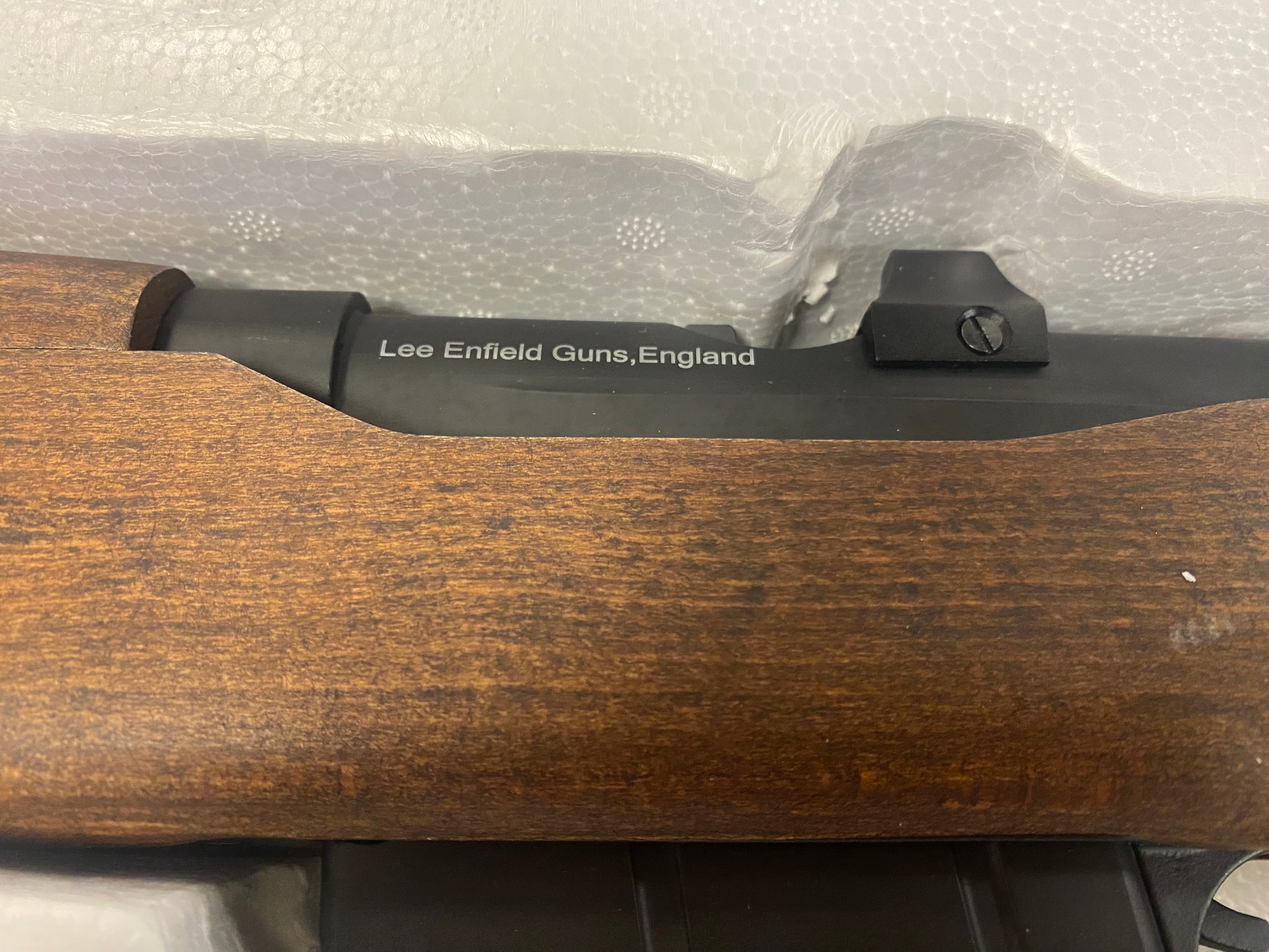 A reproduction Lee Enfield SMLE .177 co2 air rifle, boxed