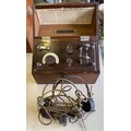 A vintage BBC BTH crystal radio set, with headphones
