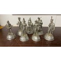A group of pewter soldiers