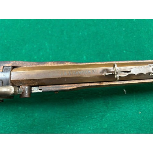 A kit built 1888, percussion hunting rifle by Jes Hawken, St louis, USA