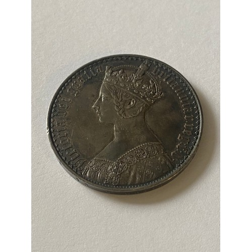 An 1847 Queen Victoria 'Gothic' crown, undecimo edge