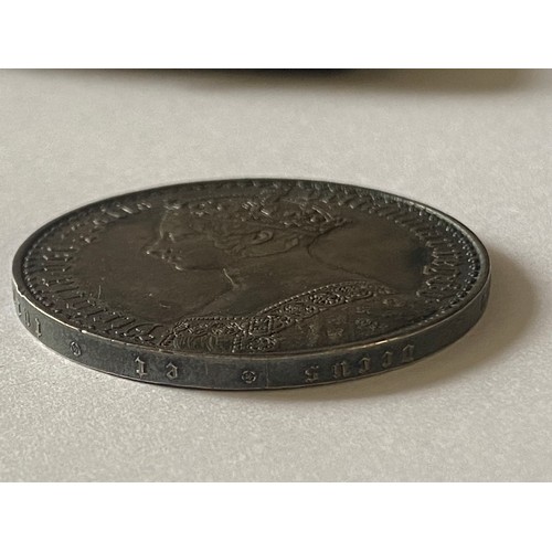 An 1847 Queen Victoria 'Gothic' crown, undecimo edge