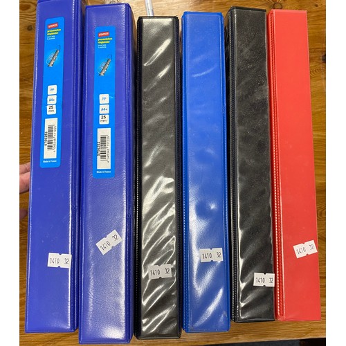 Stamps: Six folders of world mounted sheets