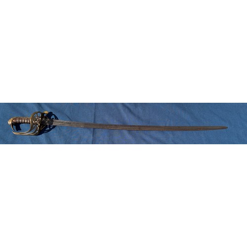 A Victorian naval sword (a/f)