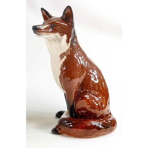Beswick large fireside seated fox 2348, h.31cm.
