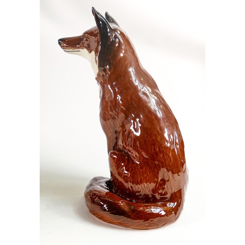 Beswick large fireside seated fox 2348, h.31cm.