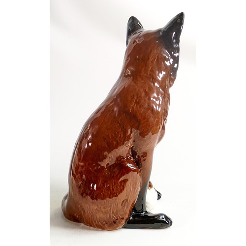 Beswick large fireside seated fox 2348, h.31cm.