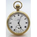 Thomas Russell Liverpool gold plated open faced gents pocket watch ...