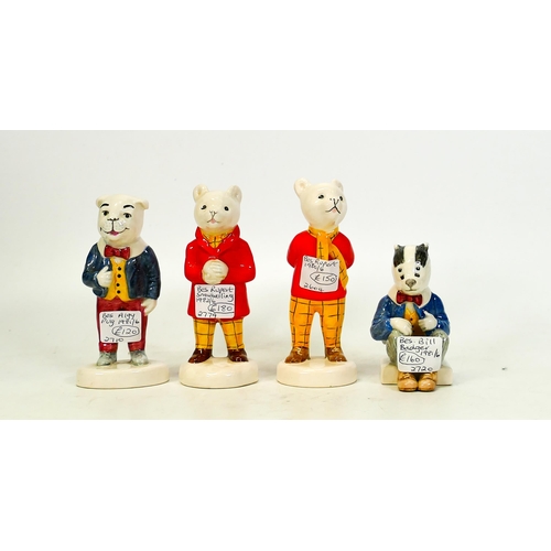 Beswick Rupert the bear figures to include Algy Pig, Bill Badger ...