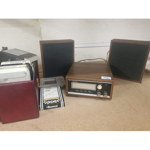Vintage Martic 8 track Stereo Player with speakers together with ...