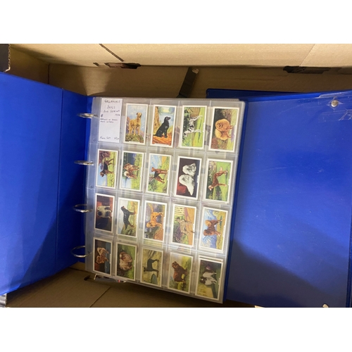 A collection of Cigarette Cards in multiple binders including themes of ...