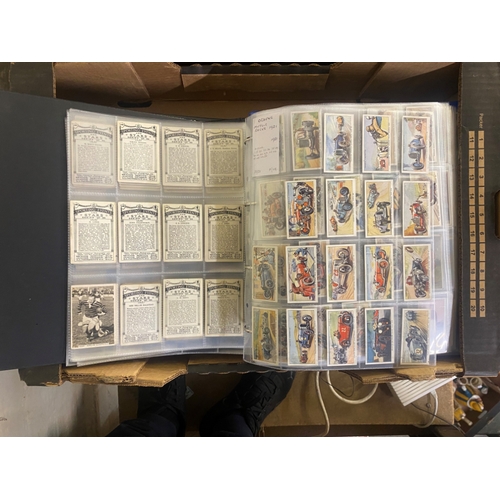 A collection of Cigarette Cards in multiple binders including themes of ...