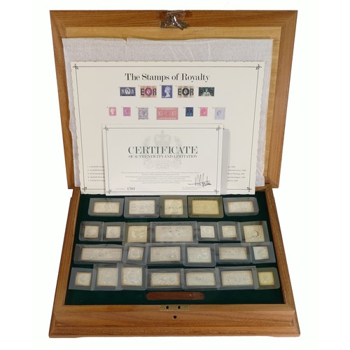 The stamps of Royalty - 25 x sterling silver iconic UK stamps, in ...