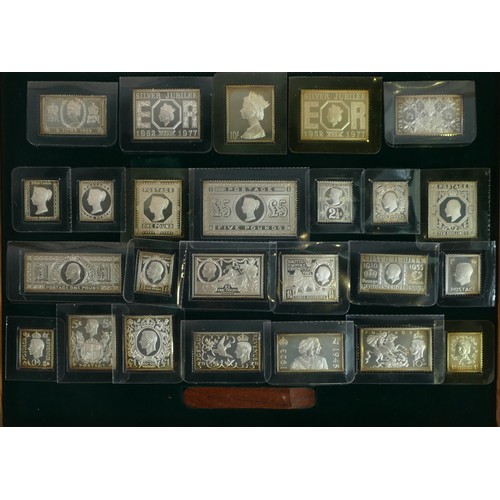 The stamps of Royalty - 25 x sterling silver iconic UK stamps, in ...