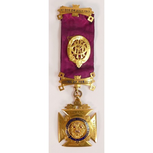 RAOB (Royal Antediluvian Order of Buffaloes) large & heavy 9ct gold ...