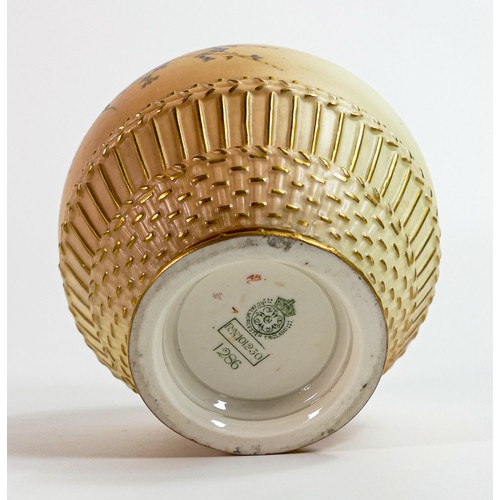 Royal Worcester potpourri Jar & cover 1286, blush floral decoration ...