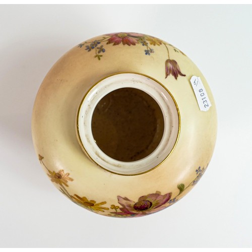 Royal Worcester potpourri Jar & cover 1286, blush floral decoration ...